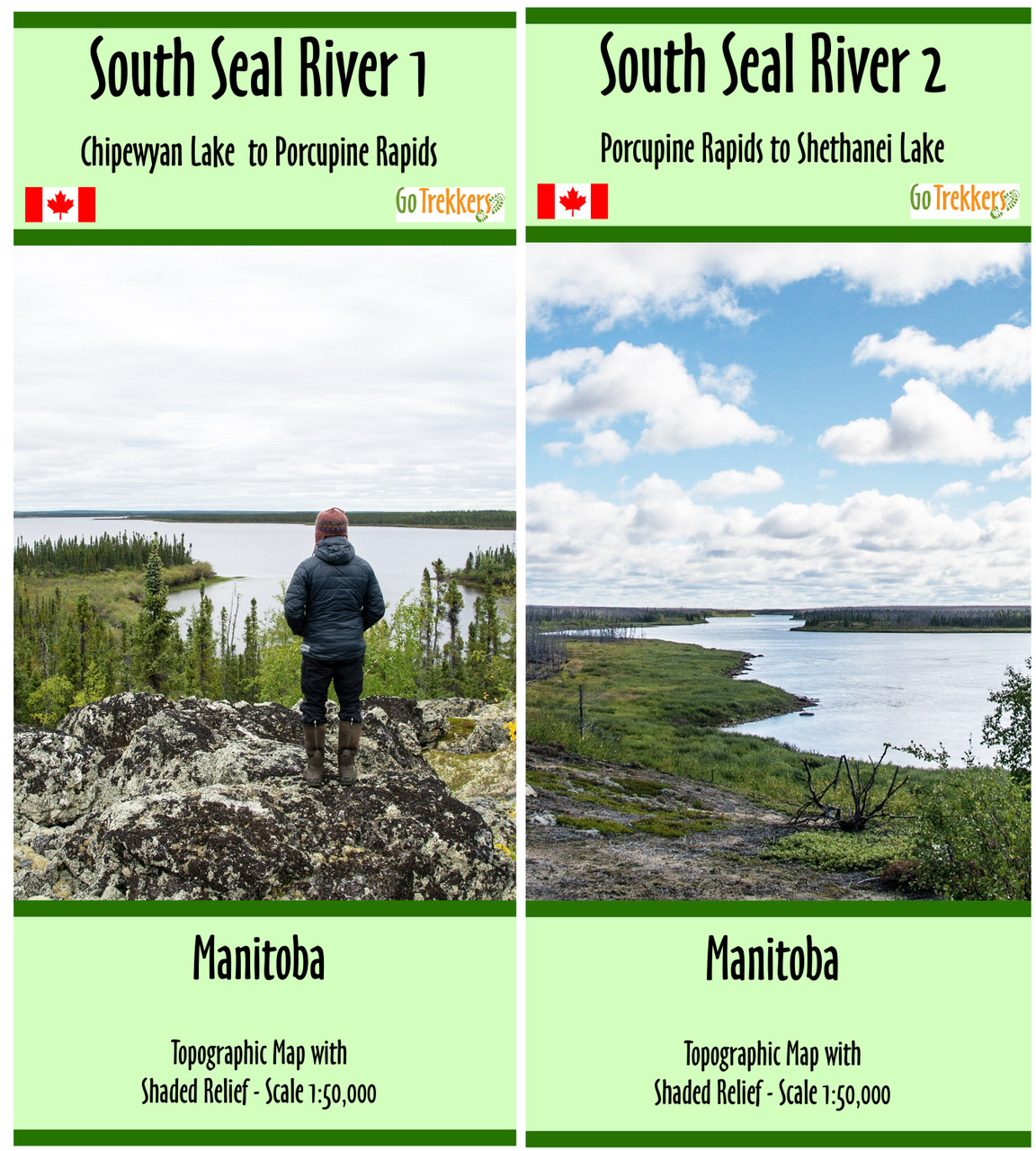 South Seal River Map Set - Chipewyan Lake to Shethanei Lake (2 maps ...