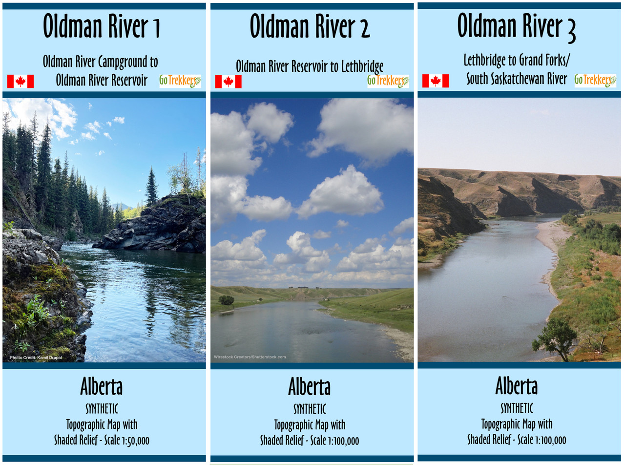 Oldman River Map Set - Oldman River Campground to Grand Forks/South ...