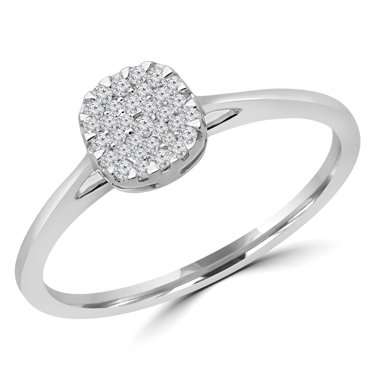 Cushion cluster engagement rings store