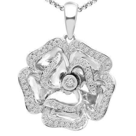 Rose Pendant Necklace Bijoux Majesty