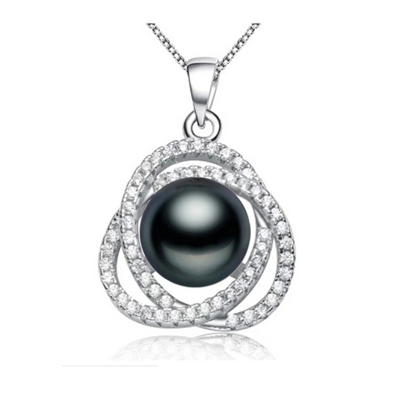 Solitaire Pearl Necklace , Floating Solitaire Necklace – EHTN