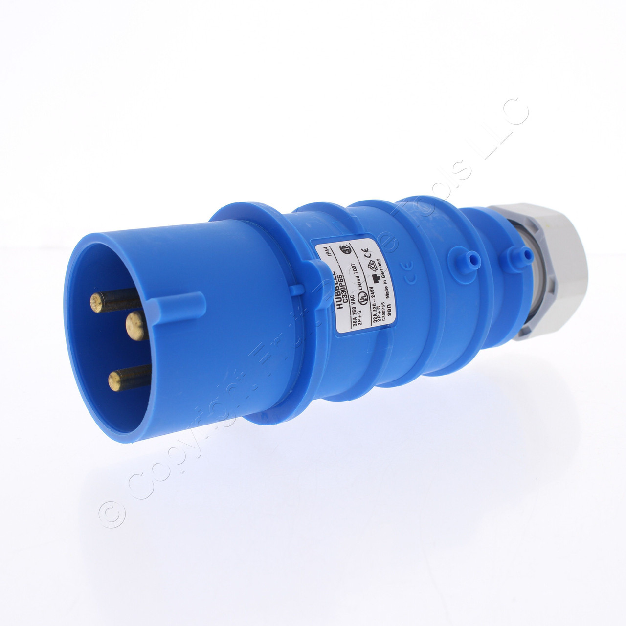 🏠 Hubbell Splashproof Male IEC 309 Pin & Sleeve Plug 30A 250V 32A 220 ...