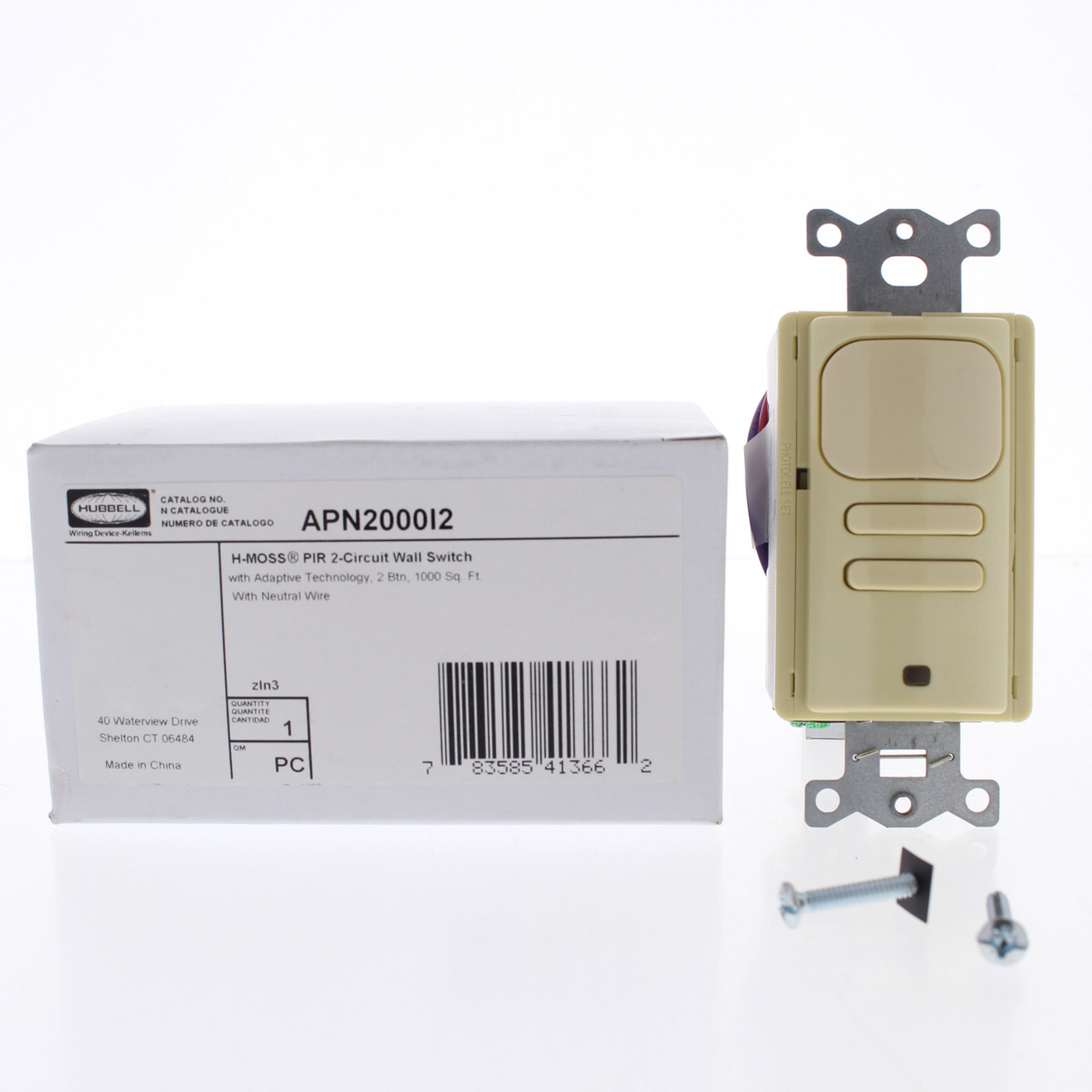 🏠 Hubbell Ivory Occupancy Sensor Switch Adaptive PIR 2-Circuit 120/277V ...