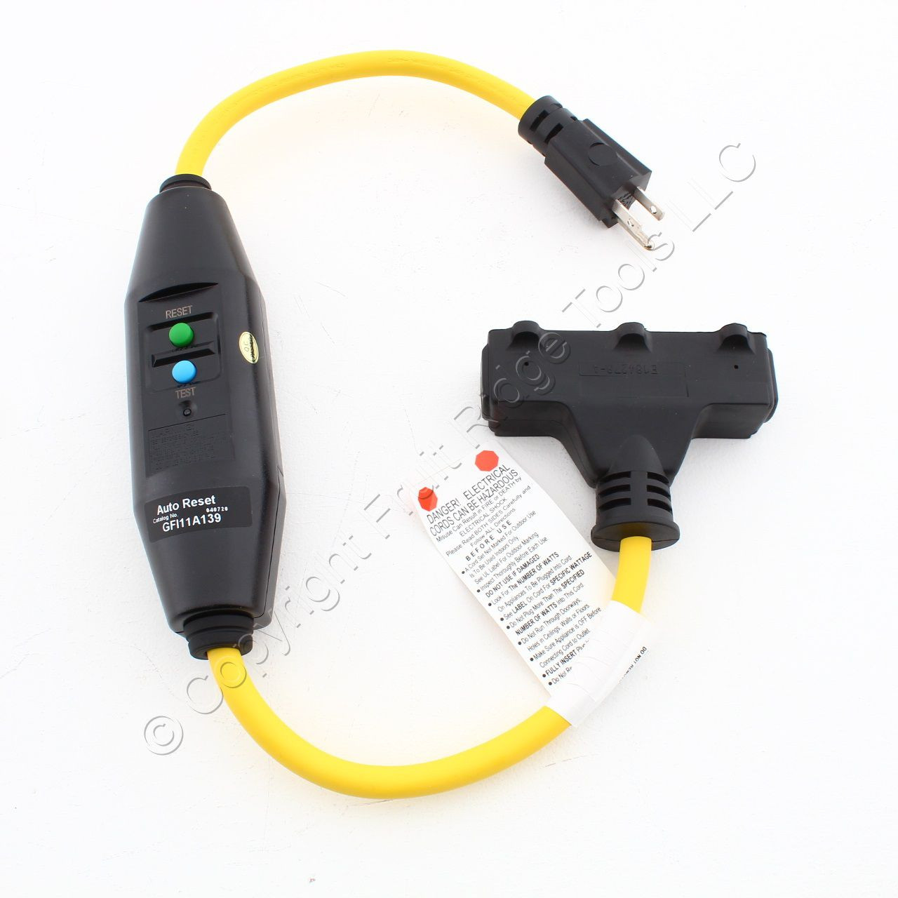 🏠 Eaton IN-LINE 2ft Portable GFCI 12/3 Cordset 3R 15A 120V S-TAP AUTO ...