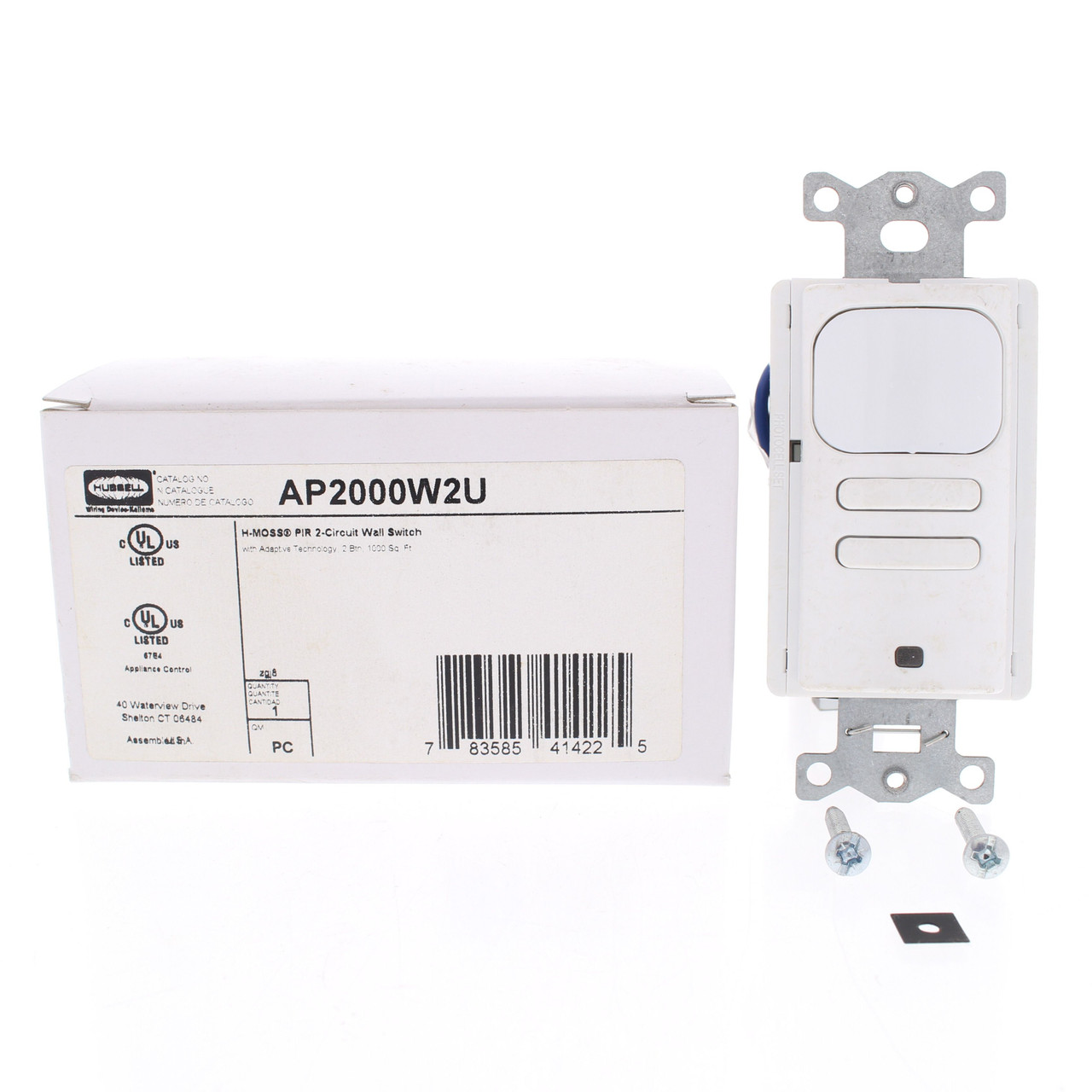 🏠 Hubbell White Occupancy Sensor Switch Adaptive PIR 2-Circuit 120/277V ...