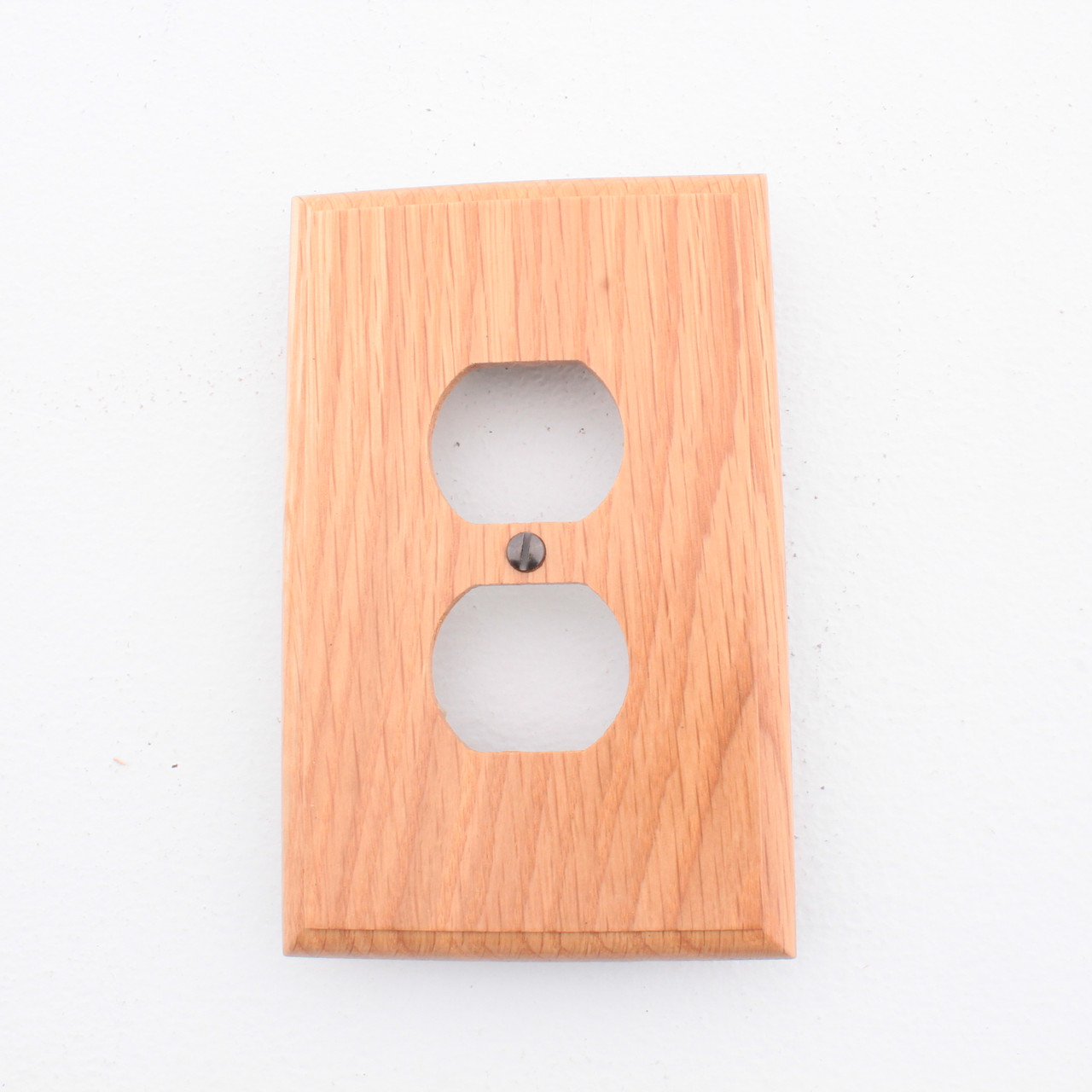 🏠 Leviton OAK Finished Wood 1G Receptacle Wallplate Duplex Outlet Cover ...