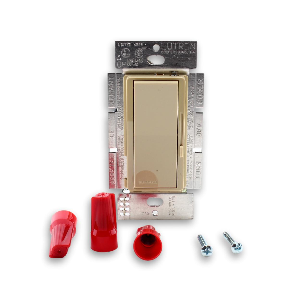 🏠 Hubbell Ivory Illuminated Preset Light Dimmer Switch 1-Pole 1000W ...