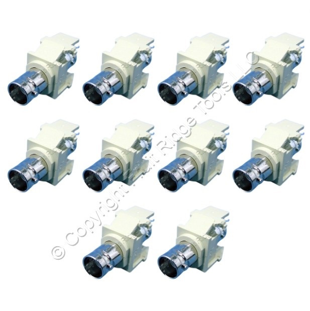🏠 10 Leviton Ivory Quickport Snap-In BNC Video Connector Jacks Female ...