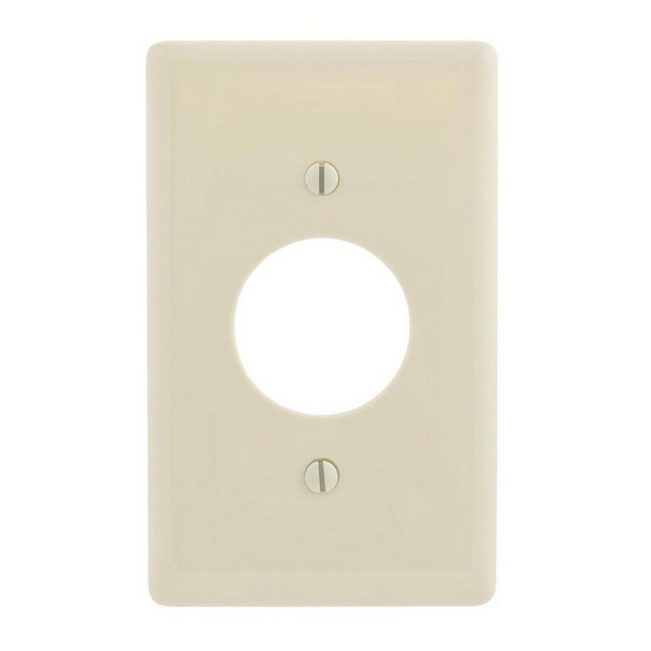 🏠 Hubbell Lt Almond UNBREAKABLE 1.40" Dia. Receptacle Wallplate Mid ...