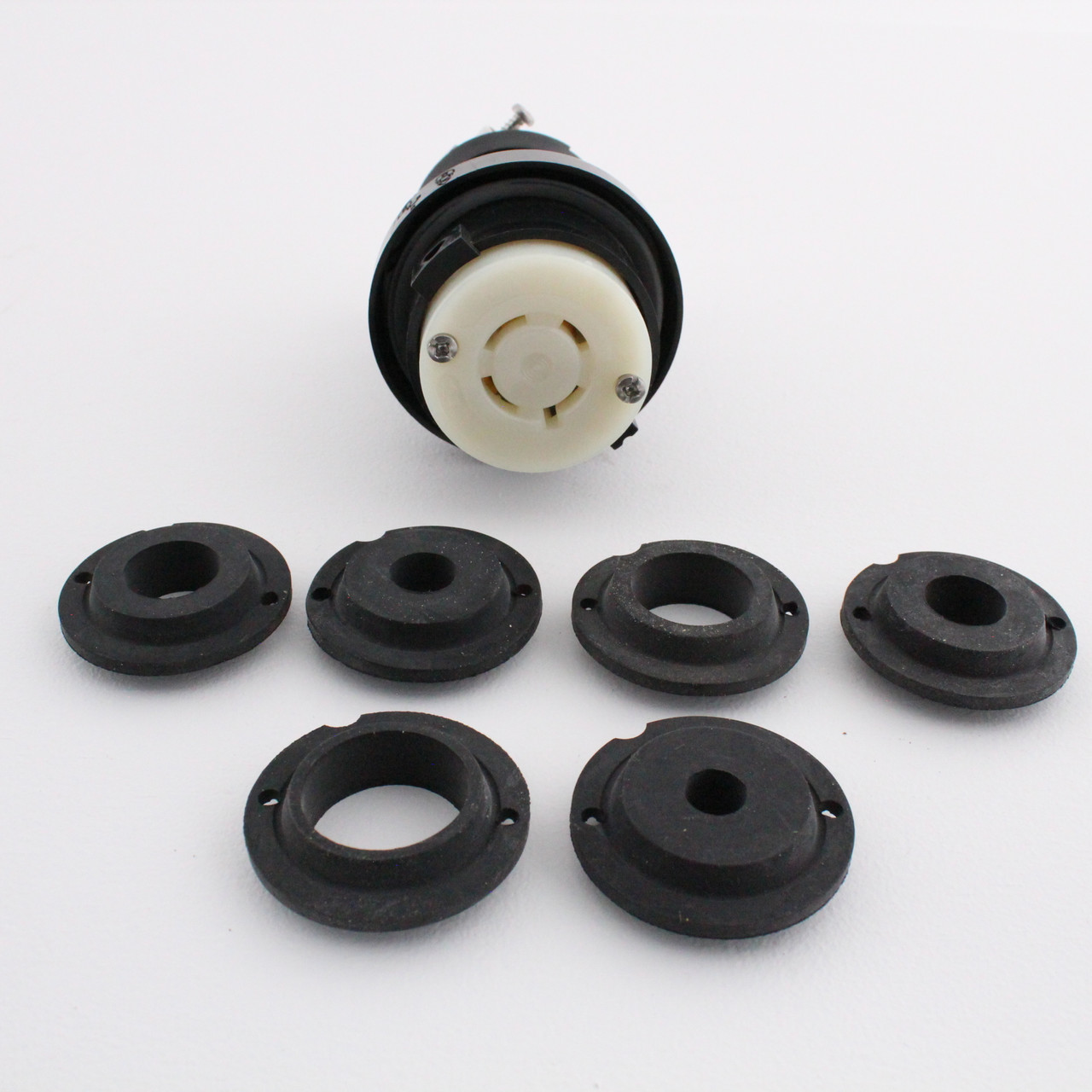 🏠 Hubbell Locking Connector NEMA L16-20R 20A 480V 3 Phase Watertight ...