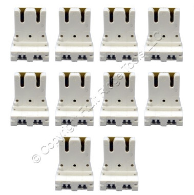 🏠 10 Leviton Fluorescent Lampholders T-8 T-12 Medium Bi-Pin Light ...