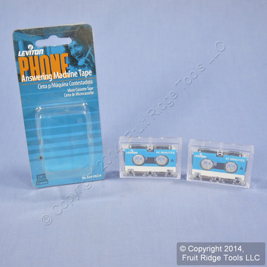 🏠 2 Leviton 60-Minute Telephone Answering Machine Micro Cassette Tapes ...