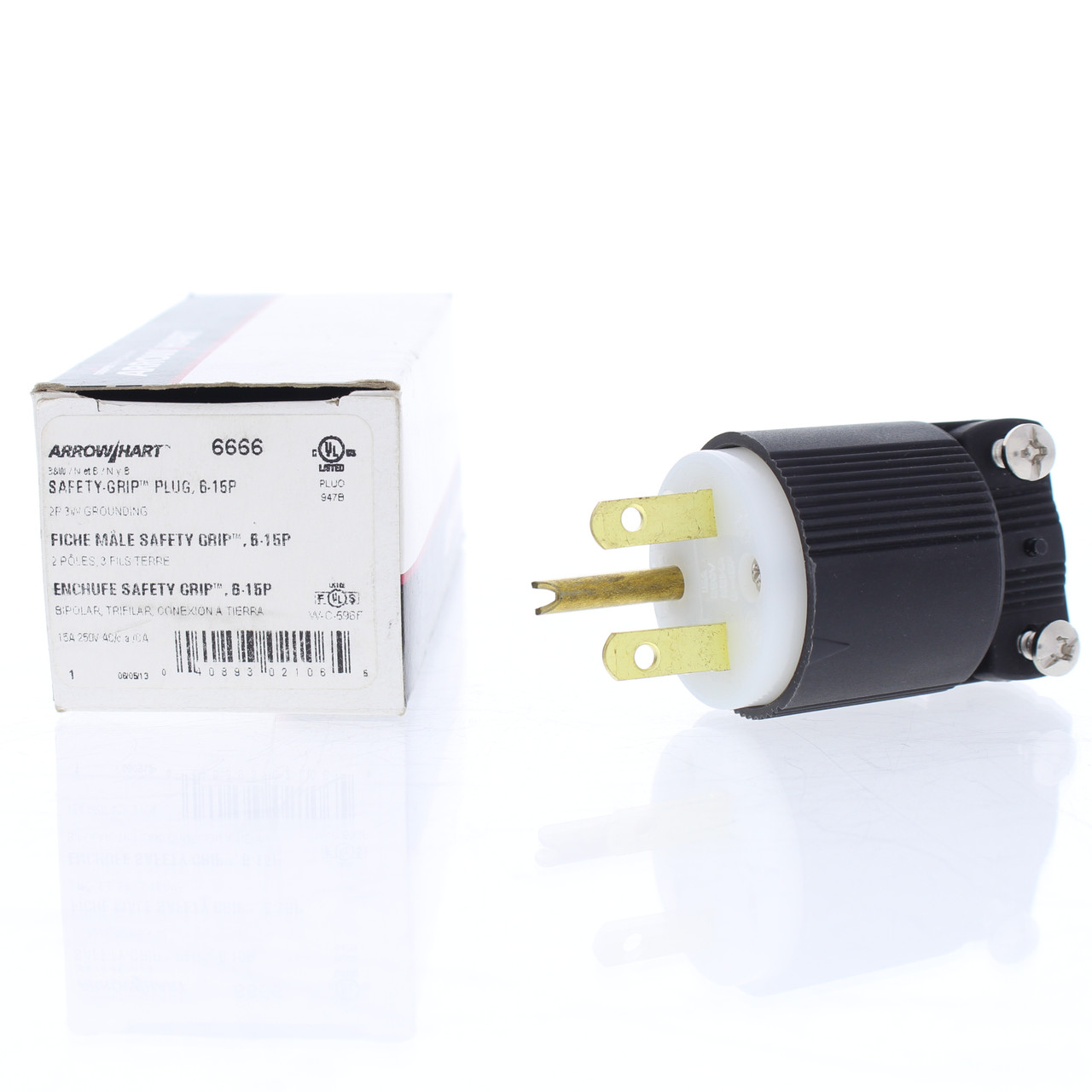 🏠 Cooper Straight Blade Safety Grip Nylon Dead-Front Connector Plug ...