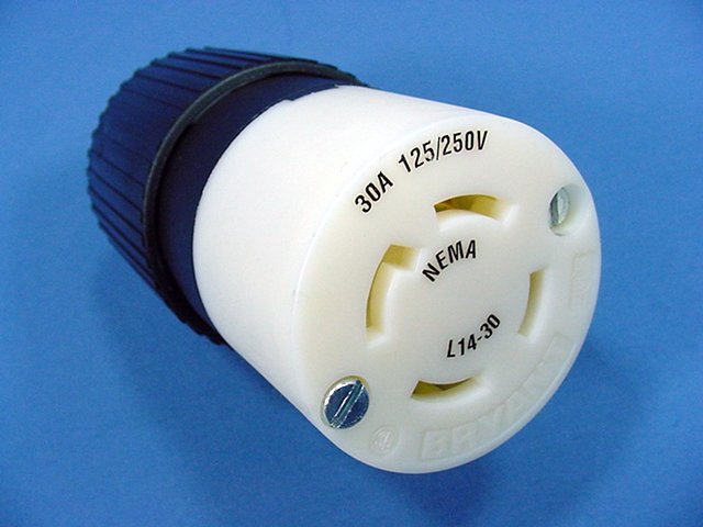 🏠 Hubbell Bryant L14-30 Locking Connector Plug Twist Lock NEMA L14-30R ...