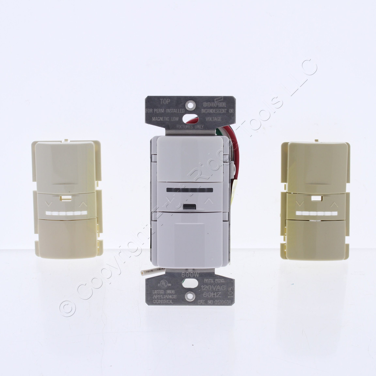 🏠 Cooper White/Almond/Ivory Occupancy Sensor Dimmer 600W Single Pole ...