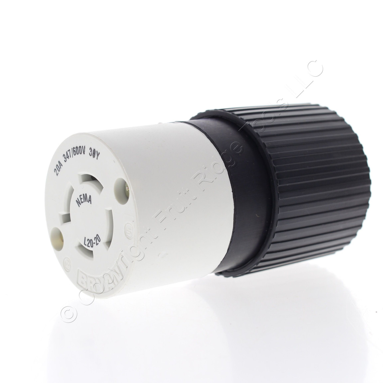 🏠 Hubbell Bryant Twist Turn Locking Connector L20-20R 20A 347/600V 3ØY ...