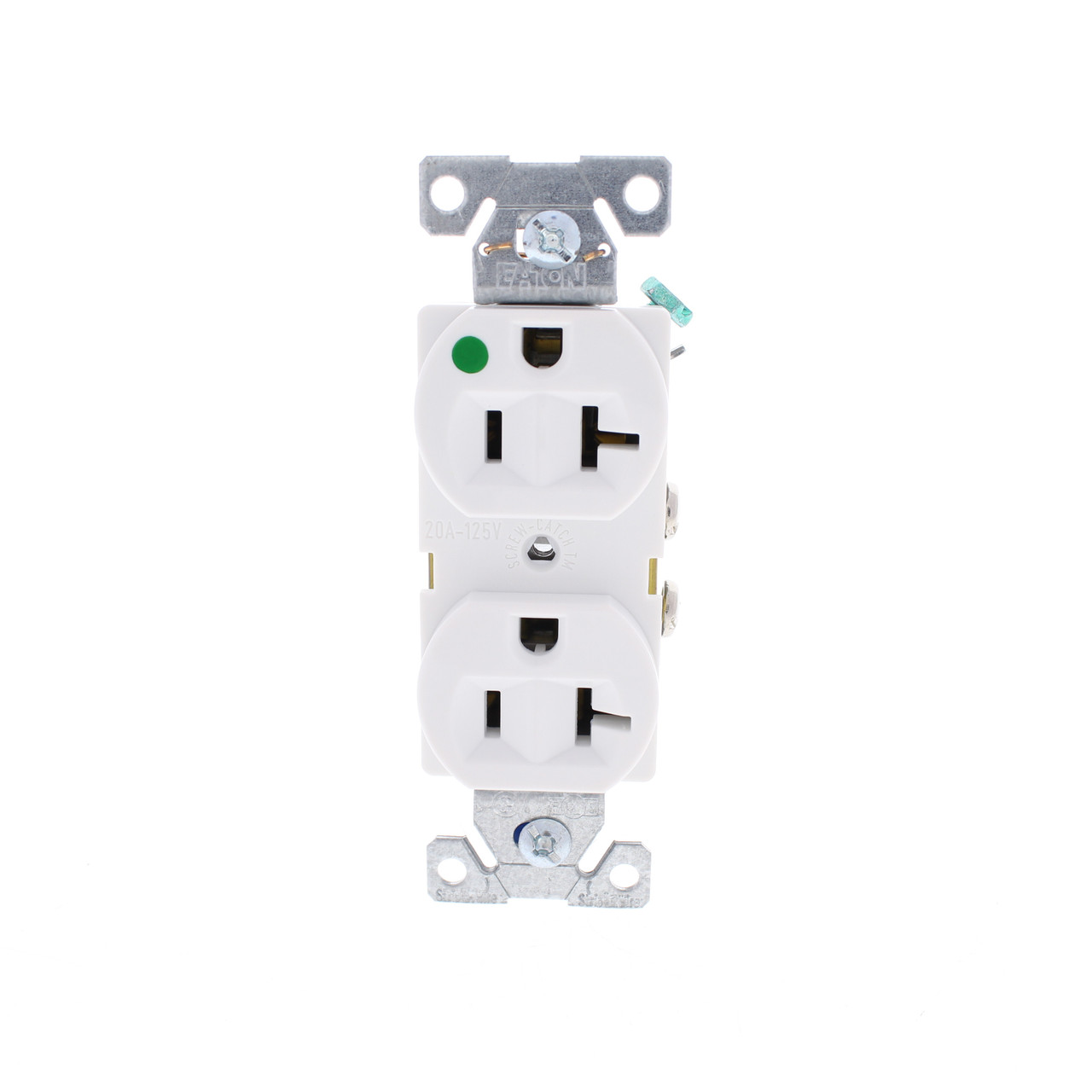 🏠 Eaton White HOSPITAL GRADE Duplex Receptacle Outlet NEMA 5-20R 20A ...