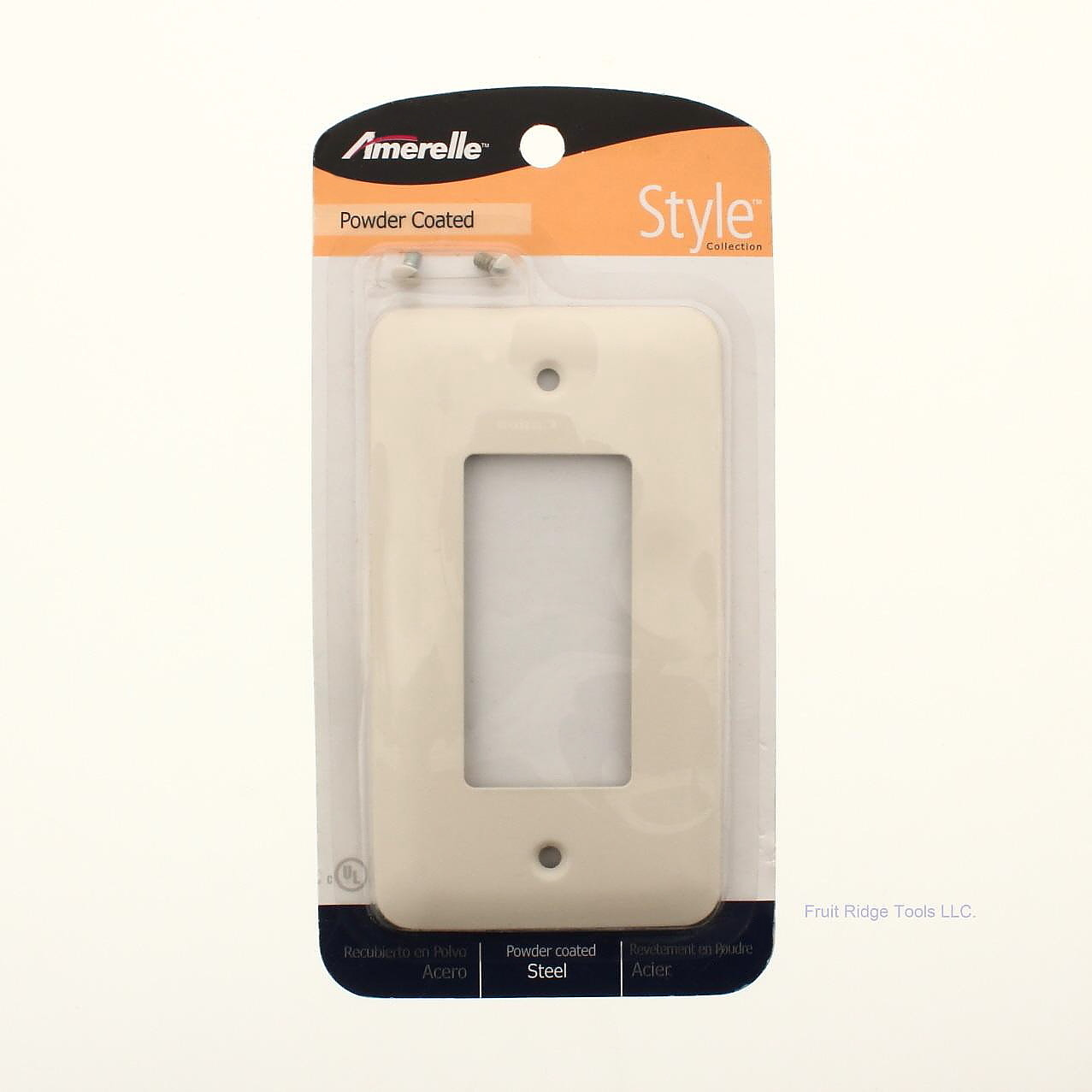 🏠 Amerelle Almond Powder Coated Steel 1-Gang Decora Rocker Switch ...