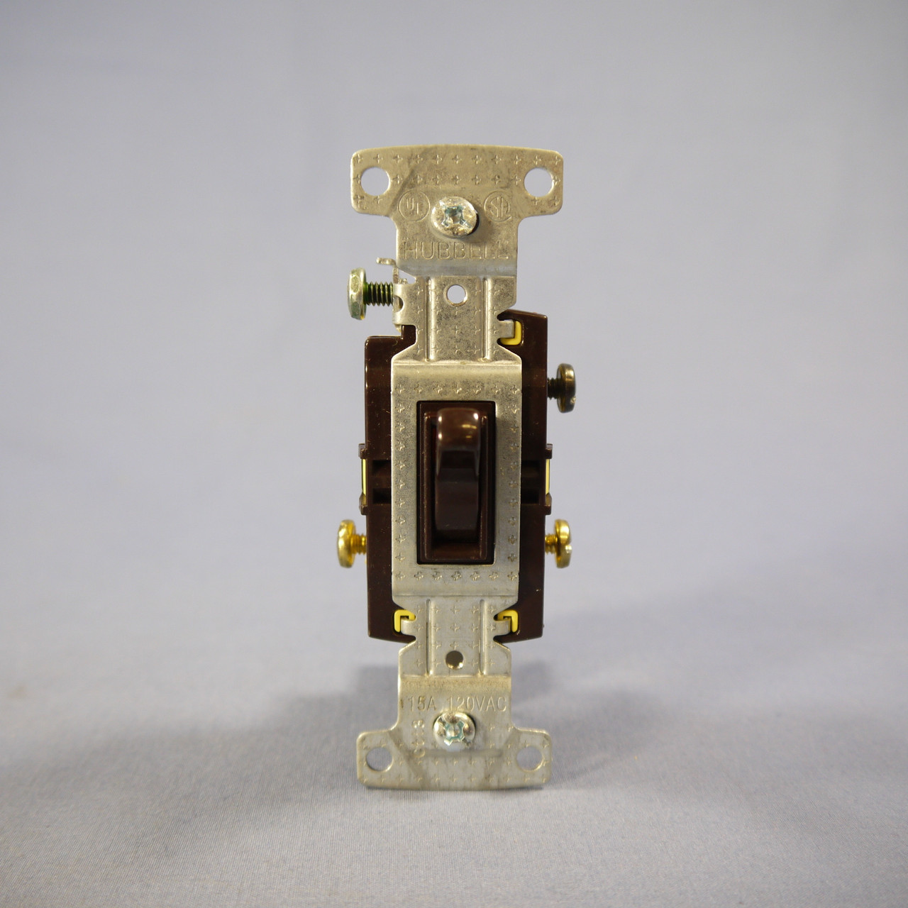 🏠 Hubbell Brown Framed Toggle Wall Light Switch 3-way Residential 15A ...