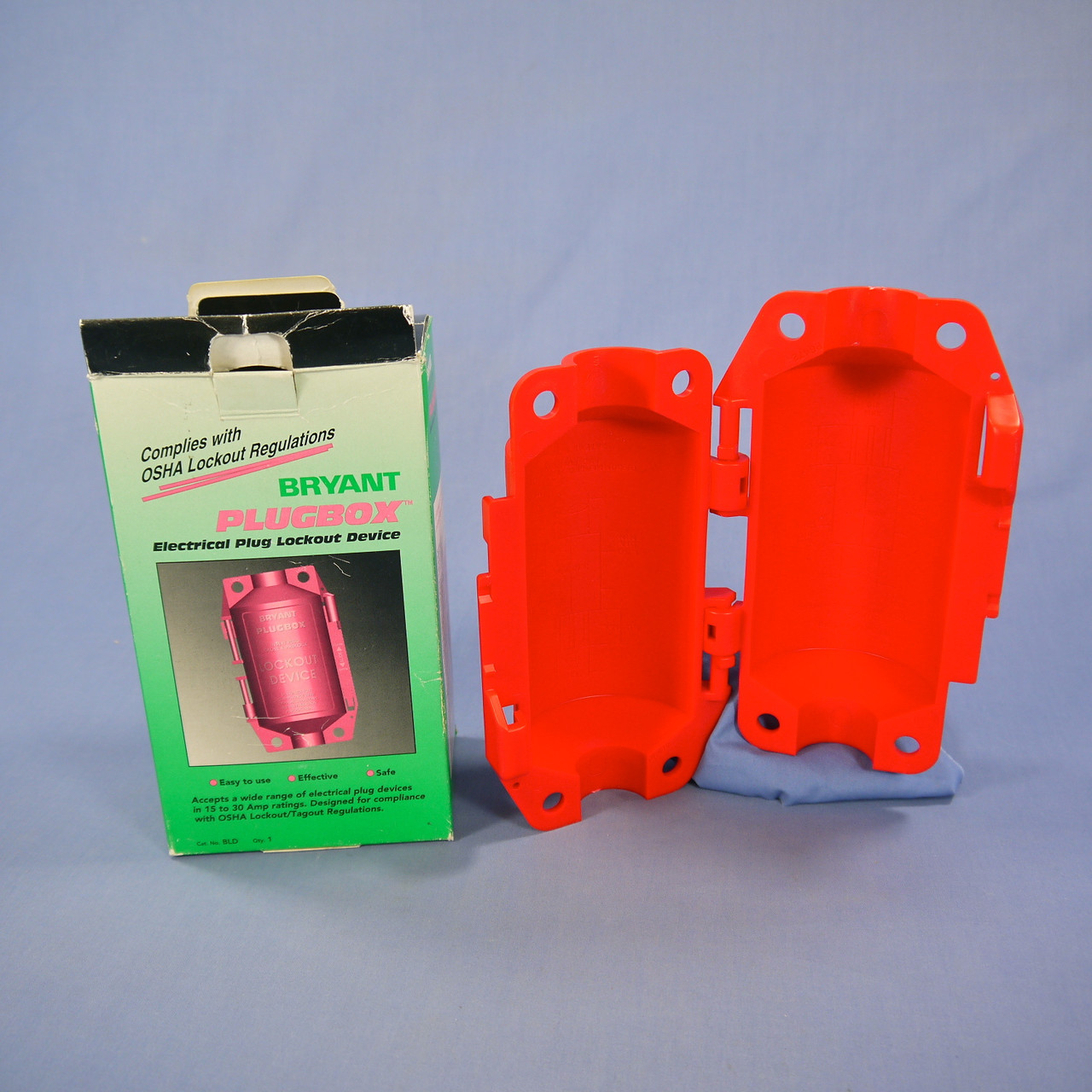 🏠 Bryant Hubbell Red Polypropylene Medium Electrical Plug Lockout ...