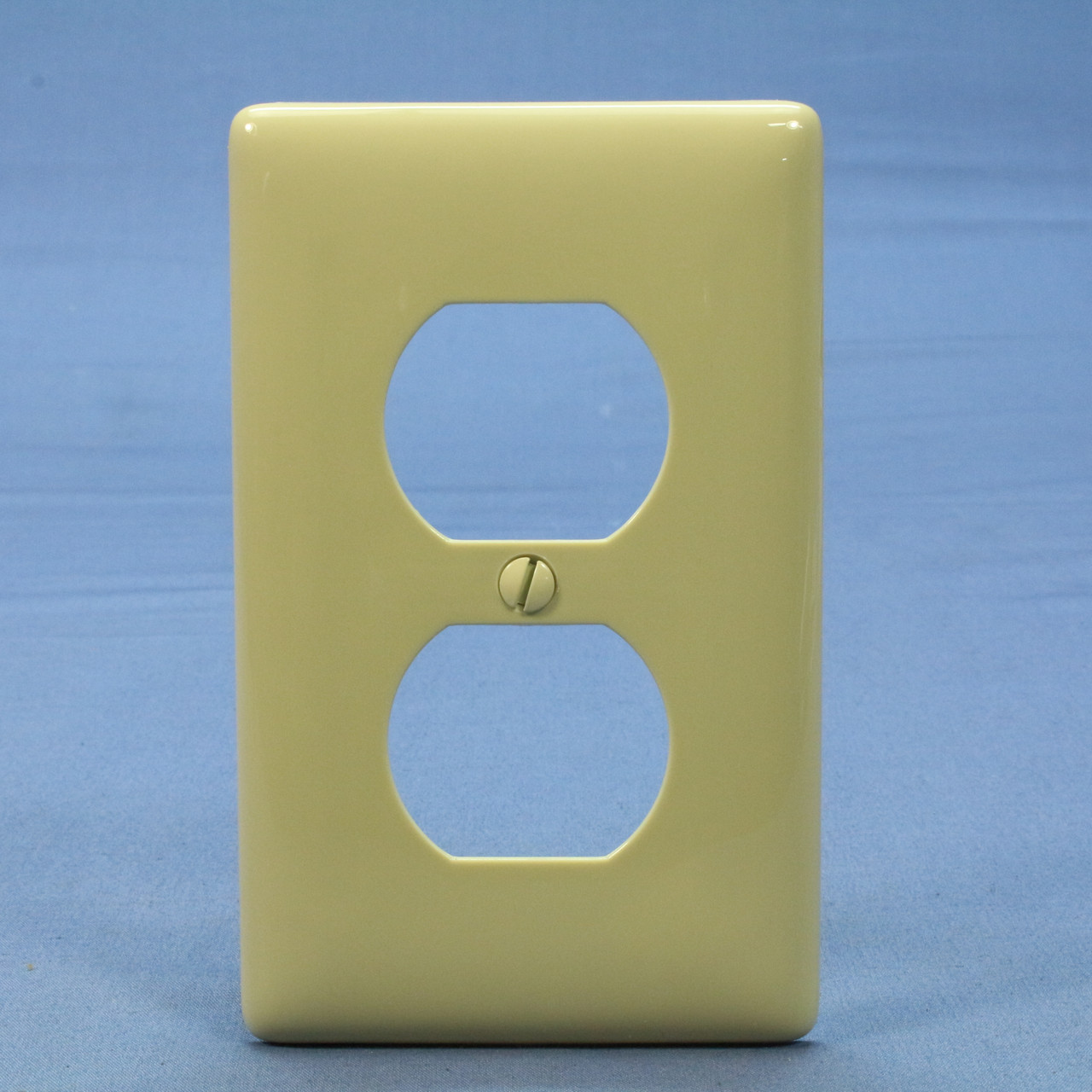 🏠 Hubbell UNBREAKABLE Ivory Receptacle Wallplate Nylon Duplex Outlet ...