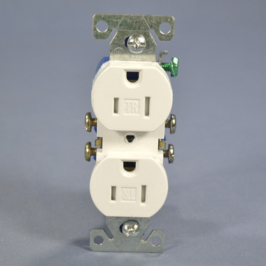 🏠 Cooper White TAMPER RESISTANT Duplex Receptacle Outlet NEMA 5-15R 15A ...