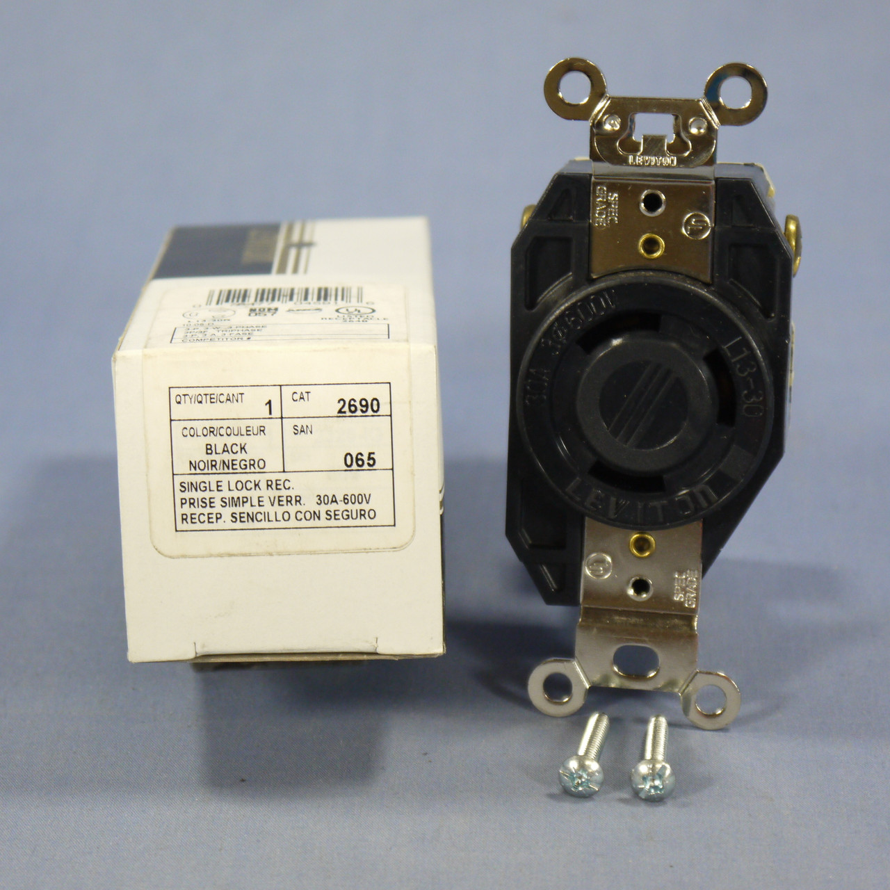 🏠 Leviton L13-30 Locking Outlet Receptacle NEMA L13-30R 30A 600V 3Ø ...