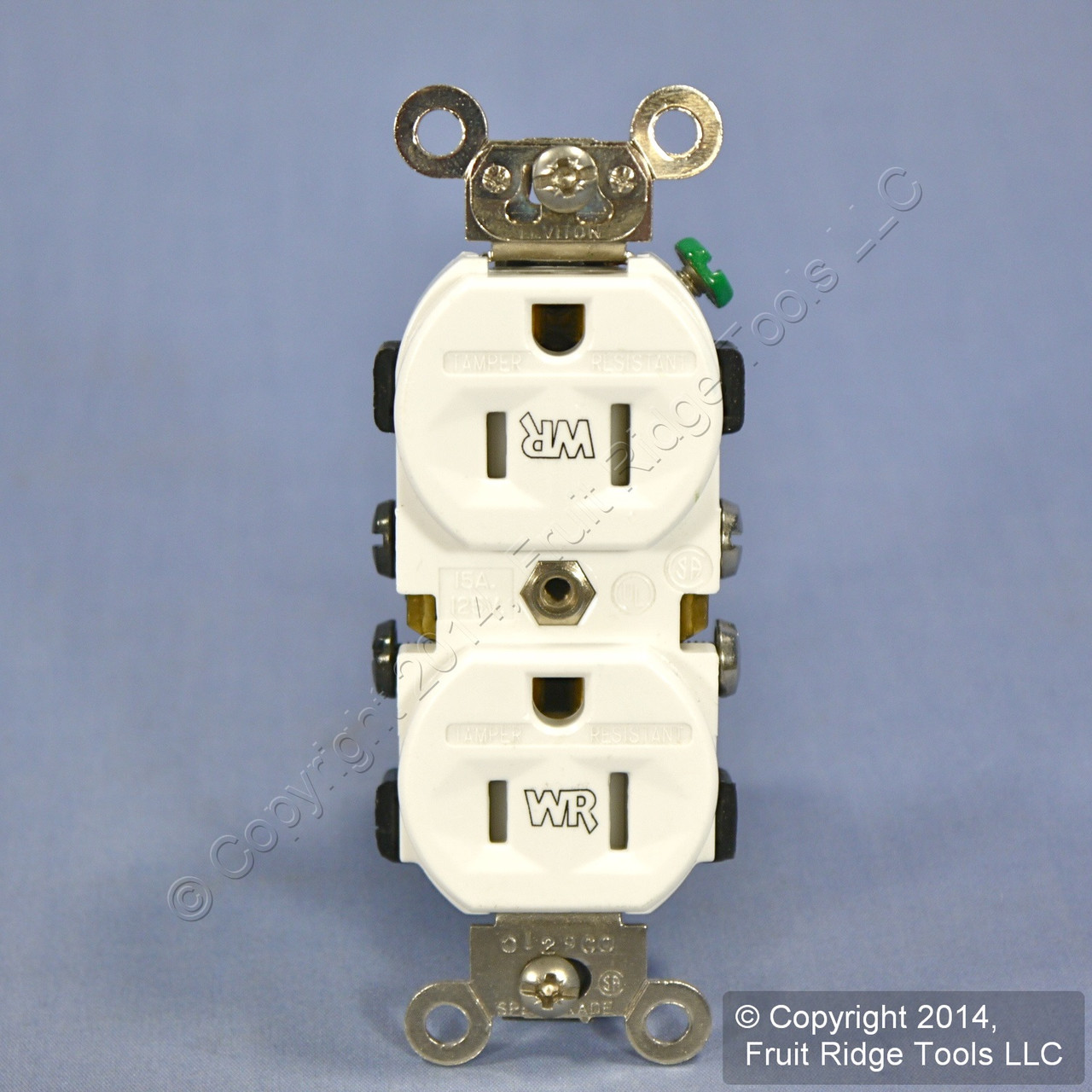 🏠 Leviton White COMMERCIAL Tamper/Weather Resistant Duplex Receptacle ...