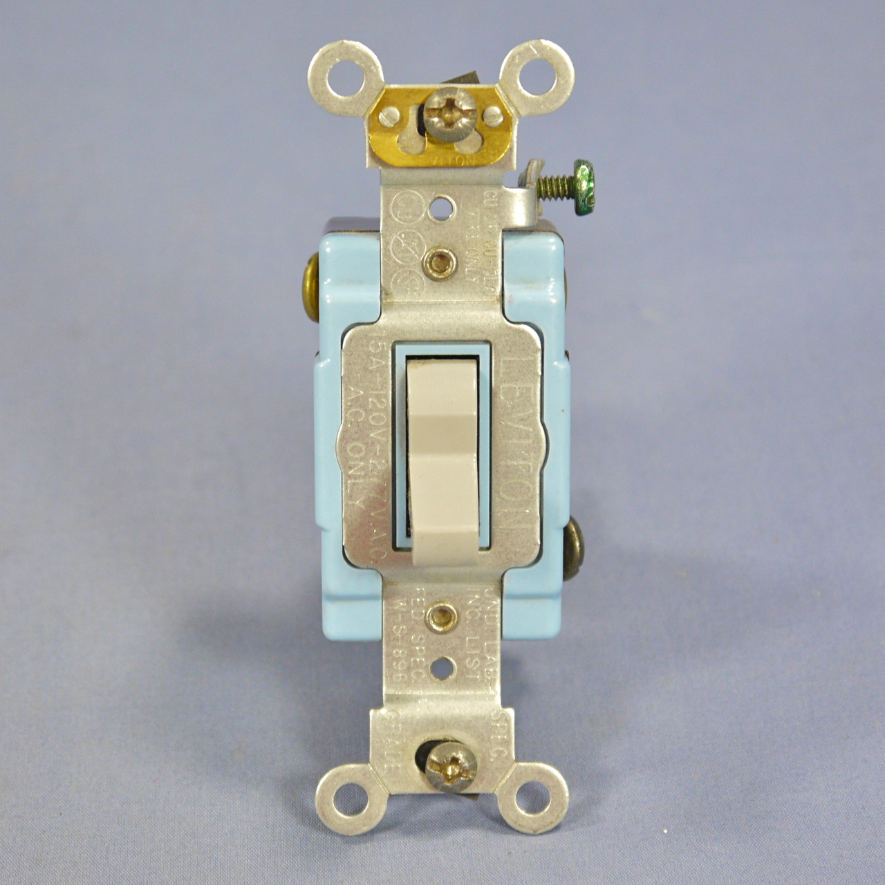 🏠 Leviton Gray INDUSTRIAL Grade 3-Way Quiet Toggle Wall Light Switch ...