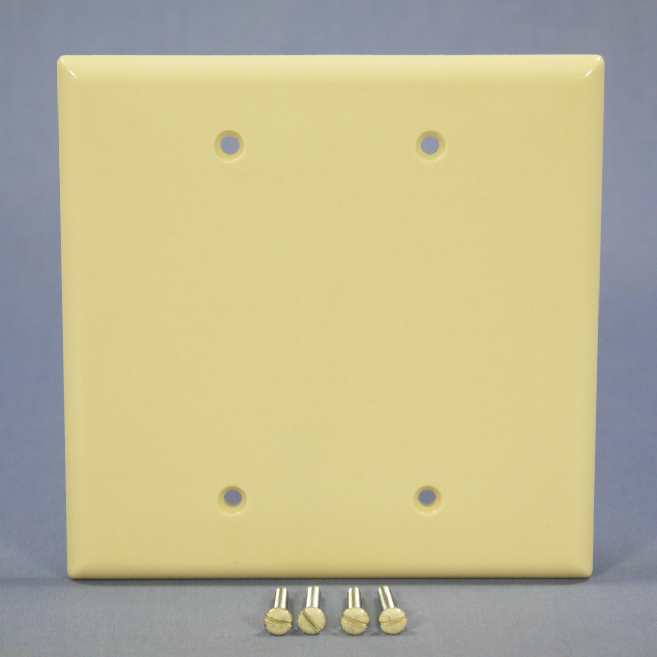 🏠 New Eagle Ivory Standard Grade 2-Gang Blank Mid-Size Wallplate Cover ...