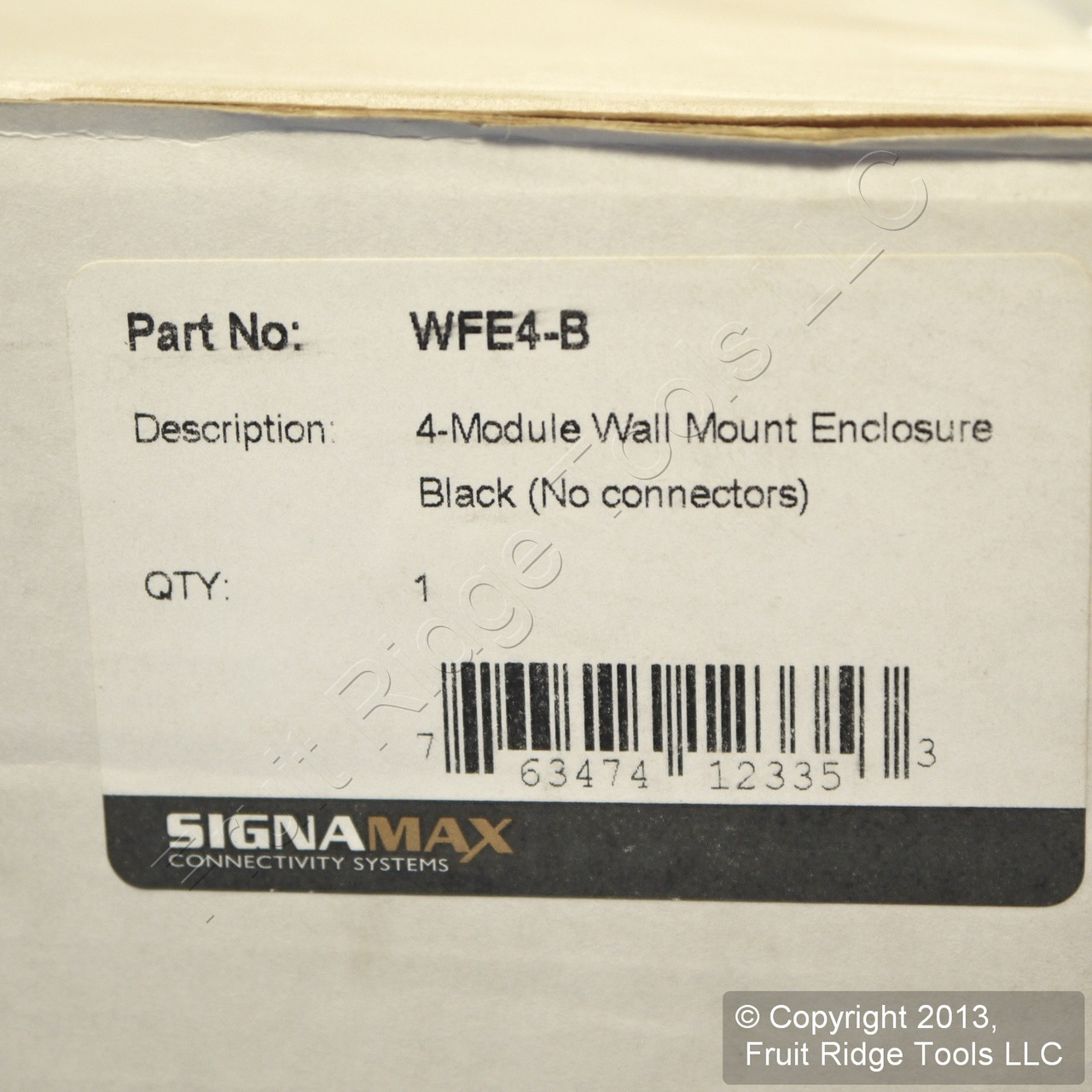 🏠 Shop Signamax Black Fiber Optic 4-Module Wall Mount Enclosure w ...