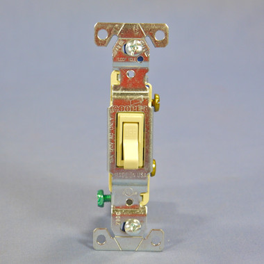 🏠 Eagle Electric Ivory Toggle Wall Light Switch Quiet Single Pole 15A ...