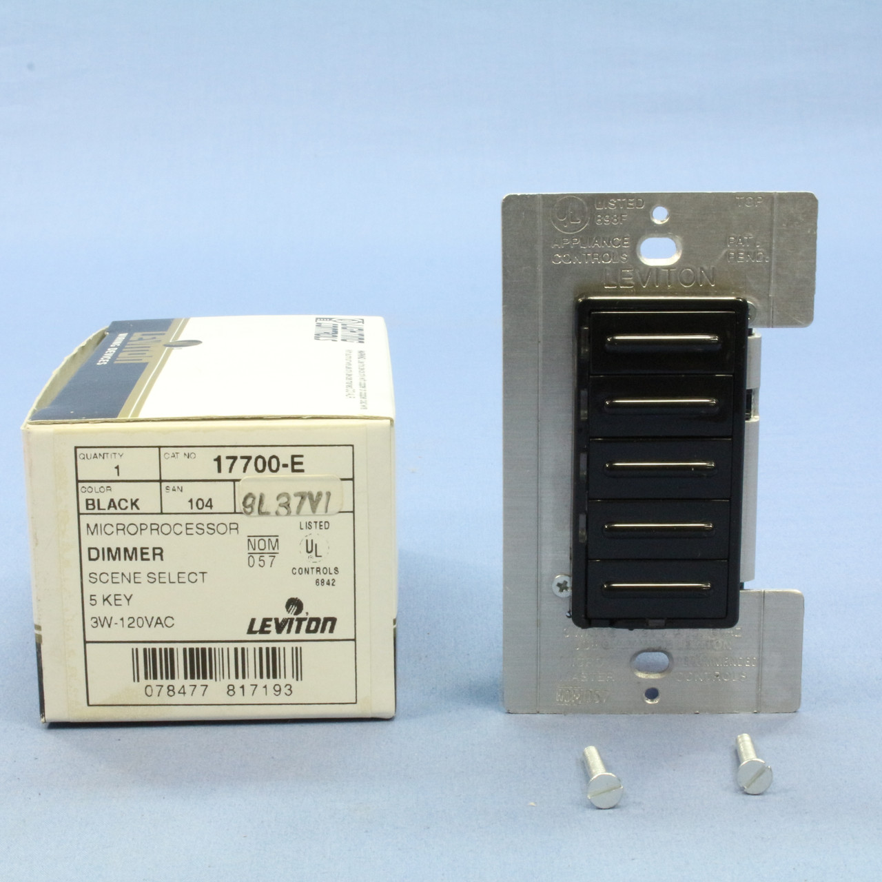 🏠 Leviton Decora MicroDim 4-Scene ON/OFF Preset Black Scene Selector ...