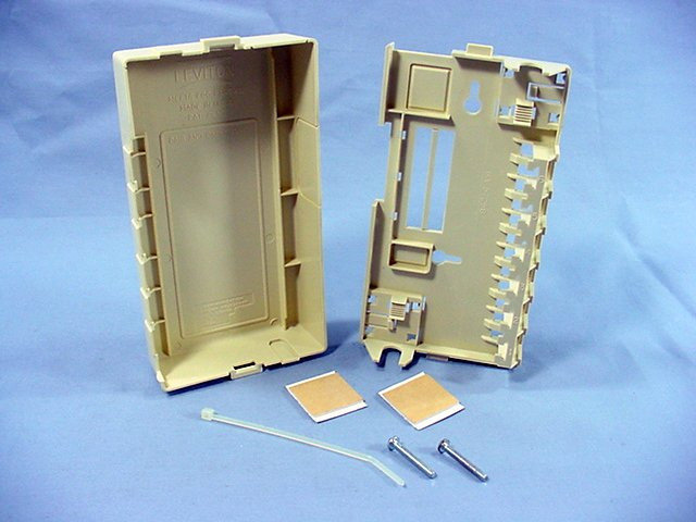 🏠 New Leviton Ivory 6-Port Surface Mount Data Telephone Jack Housing ...