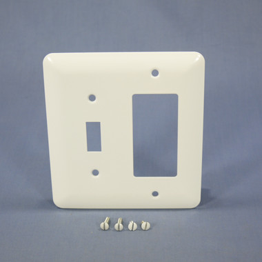 🏠 Mulberry Princess White 2-Gang Painted Metal Switch GFCI GFI Cover ...