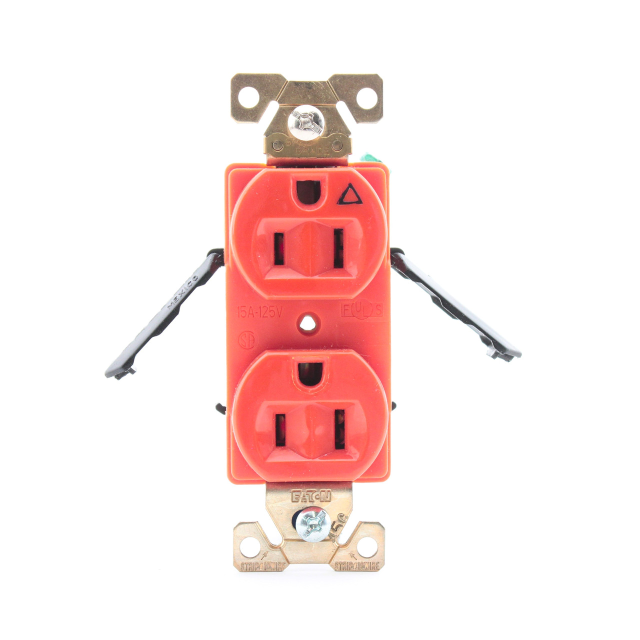 🏠 Cooper Arrow Hart Orange ISOLATED GROUND Receptacle Duplex Outlet 15A ...