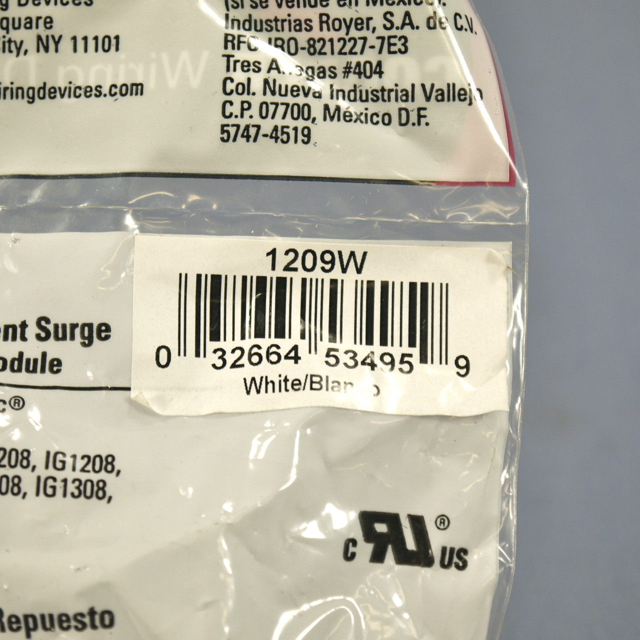 🏠 Cooper White Replacement TVSS Module for SurgeBLoc Receptacle Surge ...