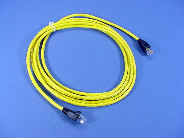 🏠 Leviton Yellow Cat 5e 10 Ft Ethernet LAN Patch Cord Network Cable ...