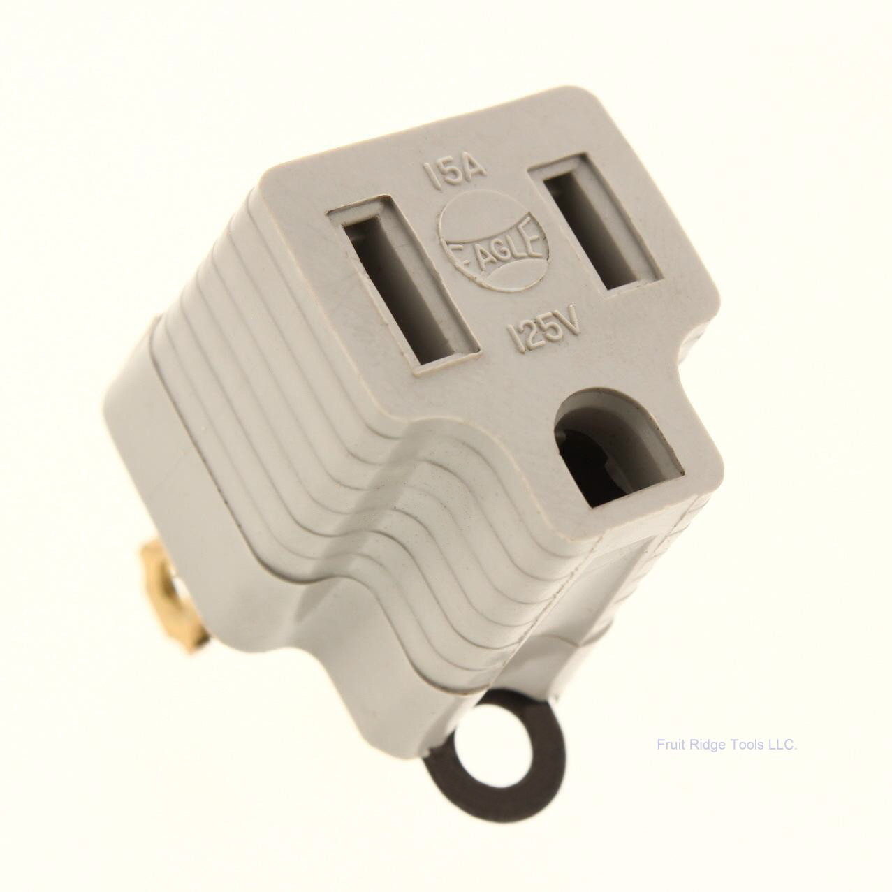 🏠 Eagle Gray 3-Prong Plug Outlet Cord Adapter Grounding Polarized 15A ...