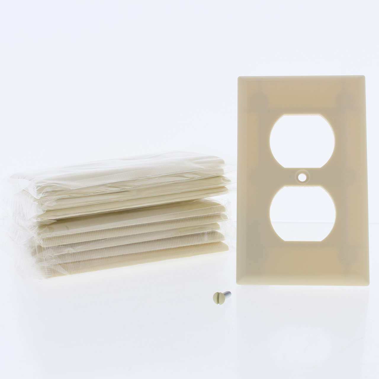 🏠 10 Eaton Ivory RESIDENTIAL 1G Outlet Cover Duplex Receptacle ...