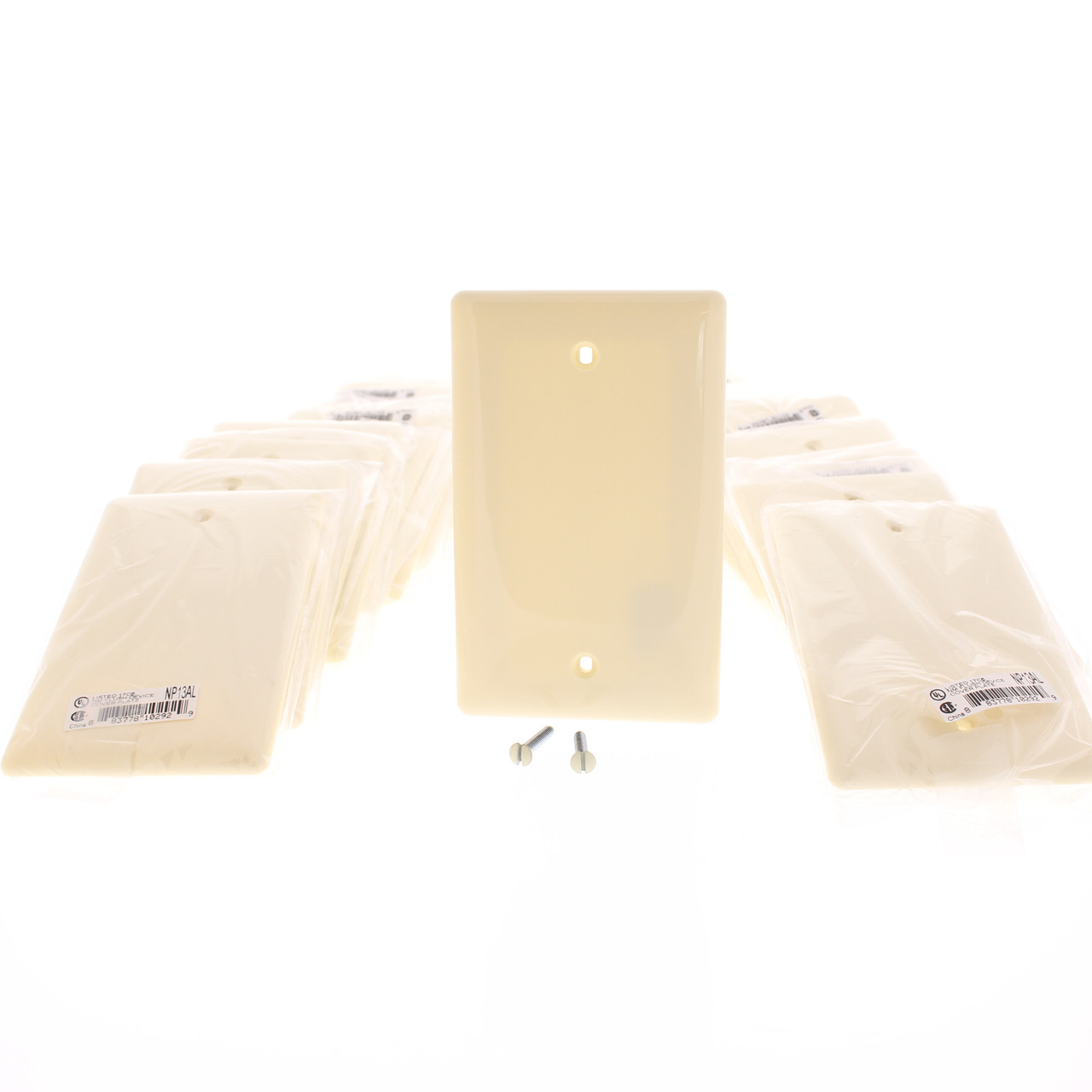 🏠 25 Hubbell Almond 2G Duplex Receptacle Cover Box Mount Blank ...