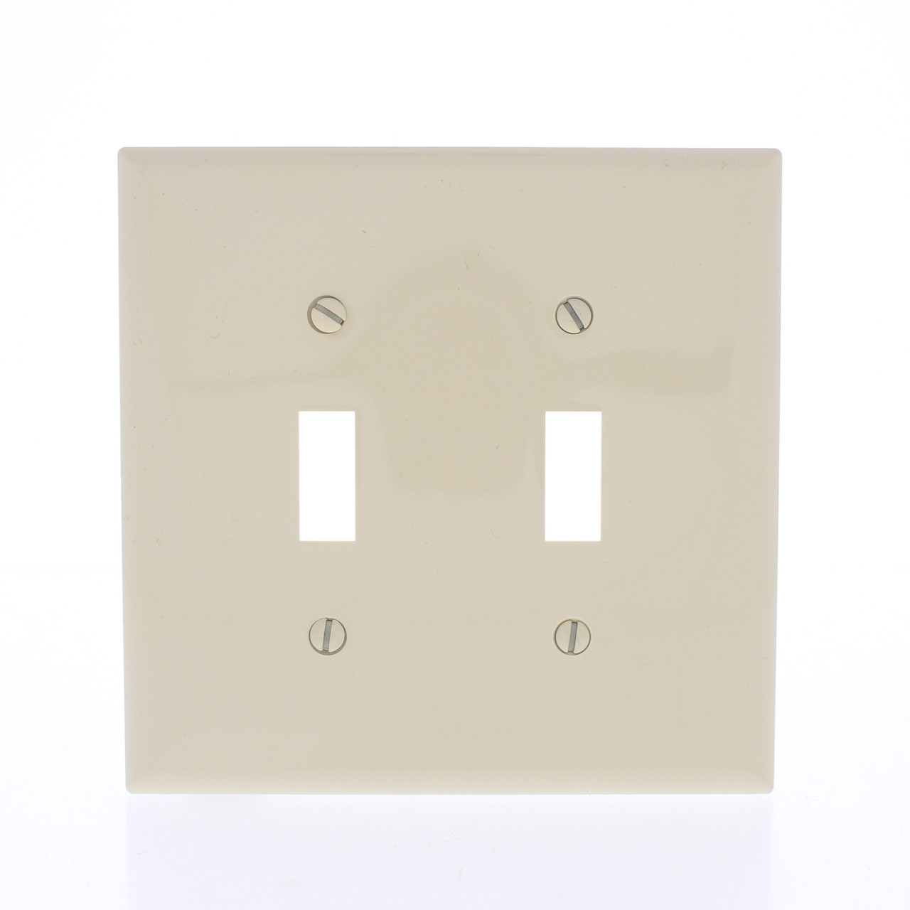 🏠 Eaton Ivory 2-Gang Mid-Size UNBREAKABLE Toggle Switch Cover Nylon ...