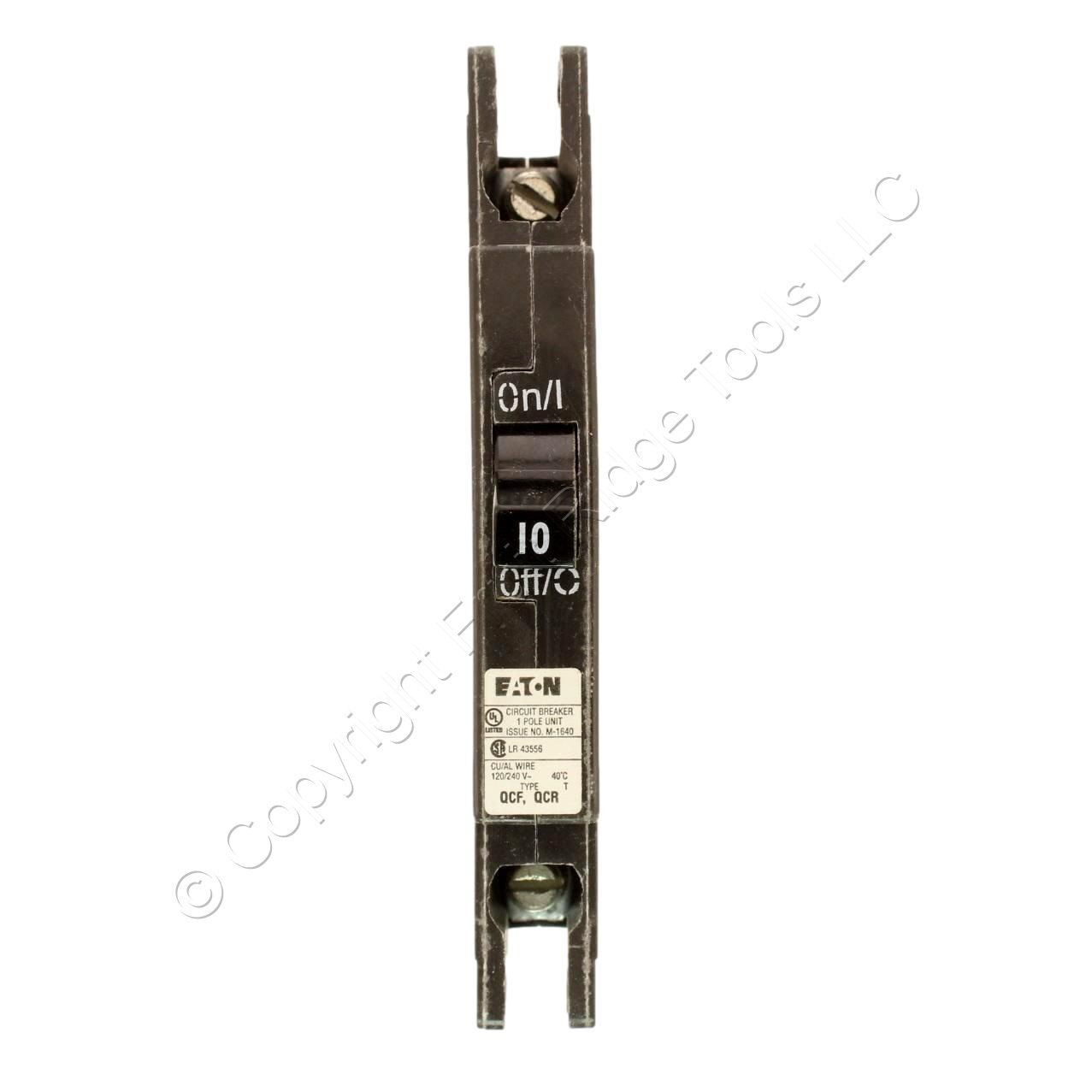 🏠 Eaton Quicklag QCR Industrial Circuit Breaker 10A Single Pole 120 ...
