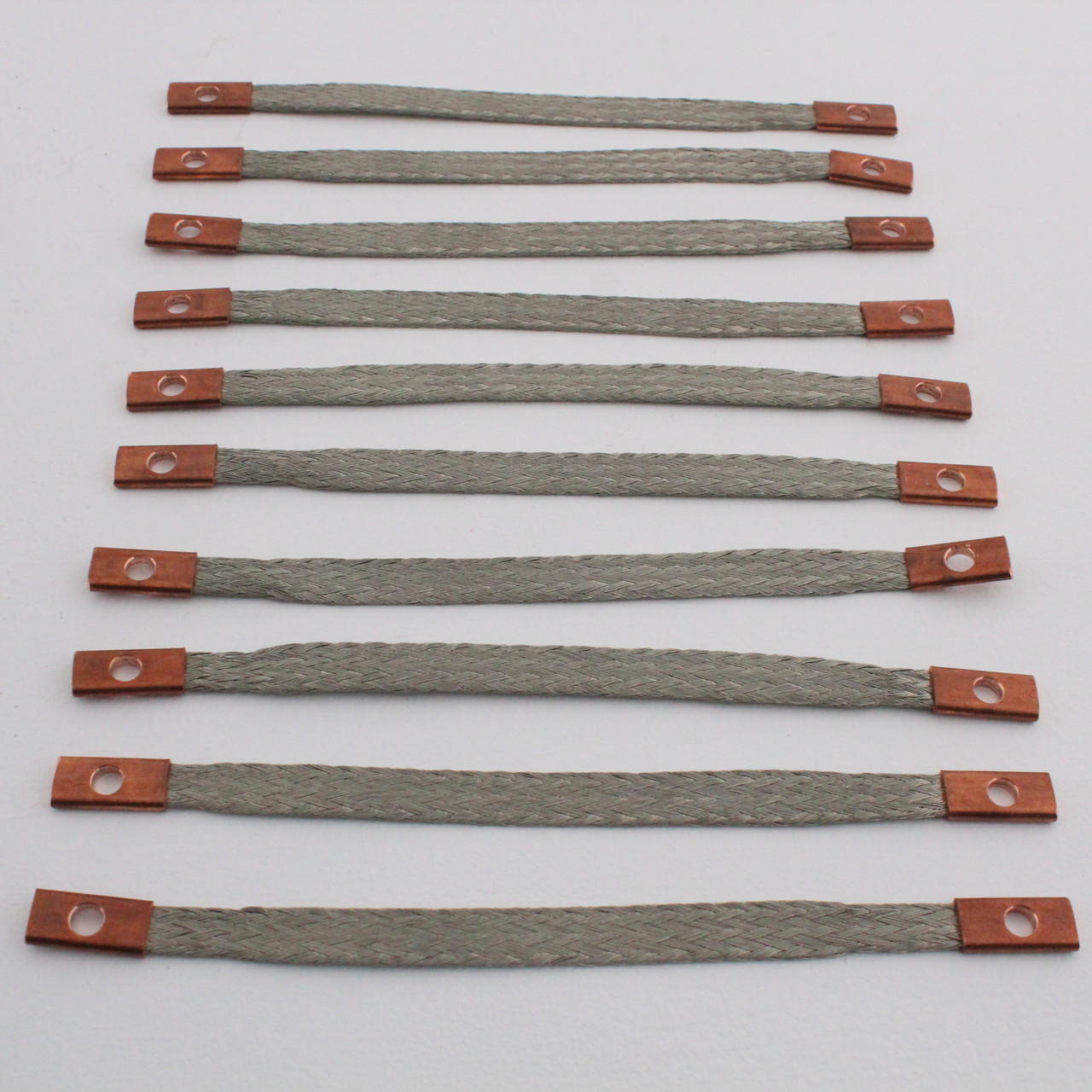 🏠 10-Pack Hubbell 9" Braided Jumper Straps Grounding Bonding 1/4" Hole ...