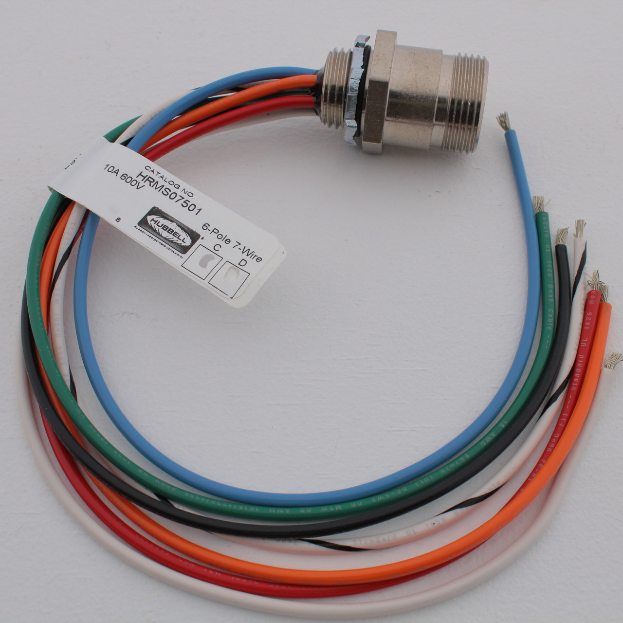 🏠 Hubbell MiniQuick Female Receptacle 6P7W Straight QuickConnect 16AWG ...