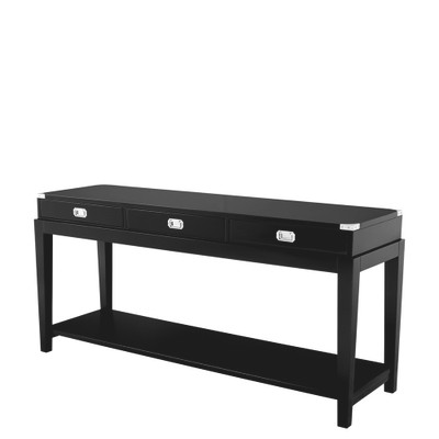 Eichholtz Military Console Table - Black Finish