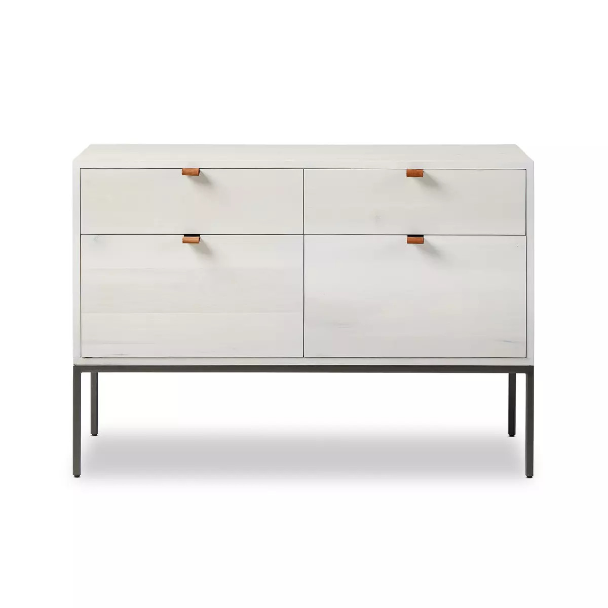 Four Hands Trey Modular Wide Filing Cabinet - Dove Poplar