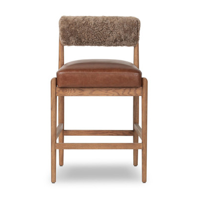 Four Hands Jazelle Counter Stool - Taupe Shearling