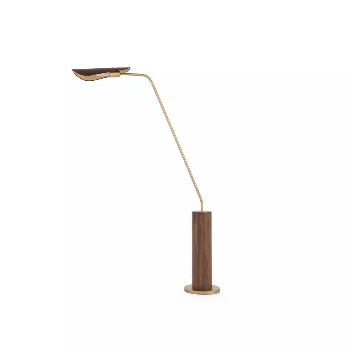 Four Hands Astrid Floor Lamp - Dark Brown Leather