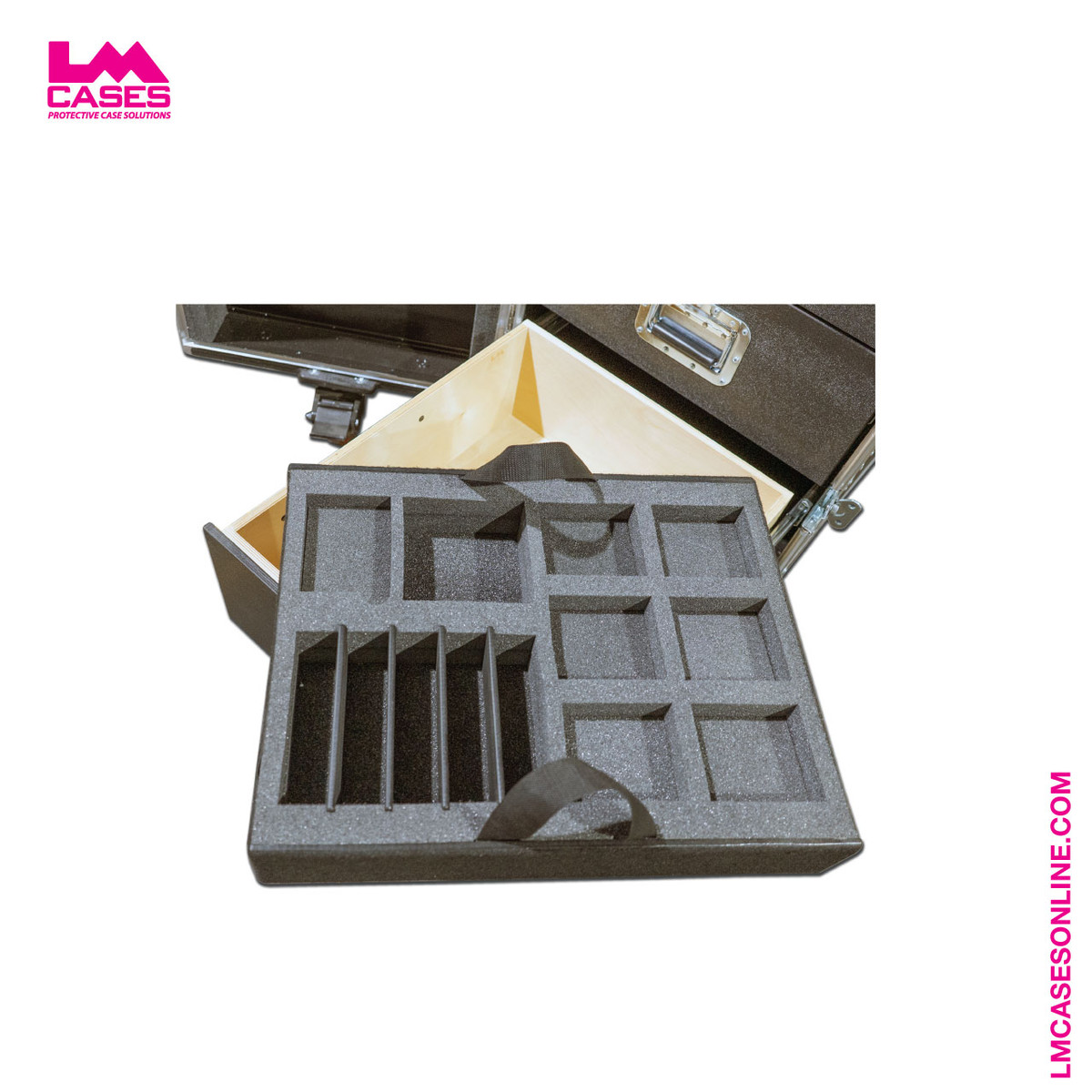 Modular Drum Mic Caddy Insert For A Series Drawers - LM Cases Online Store